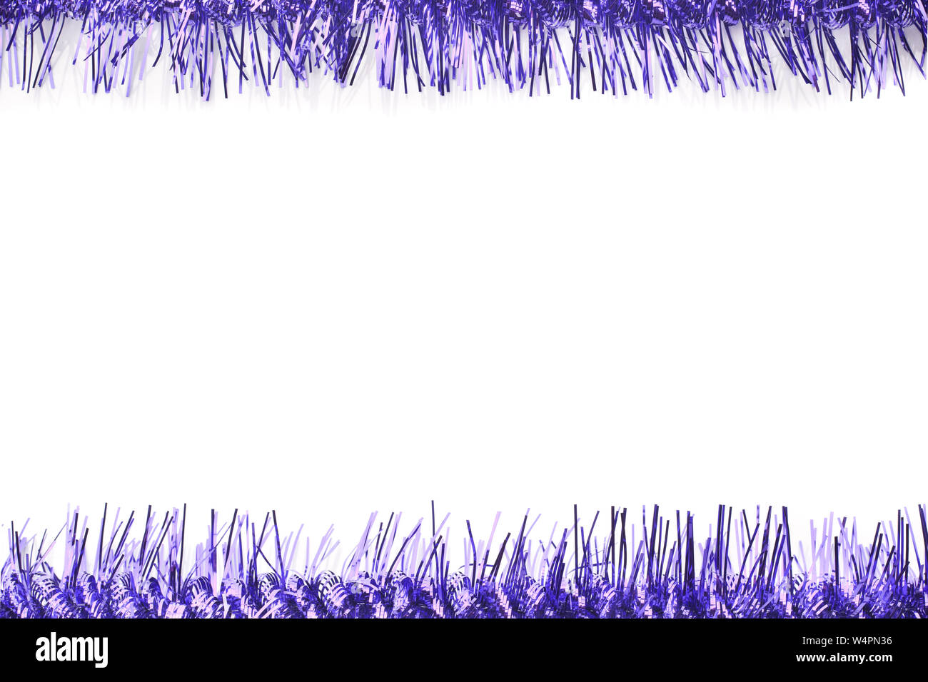 Horizontal border with blue christmas chain Stock Photo - Alamy