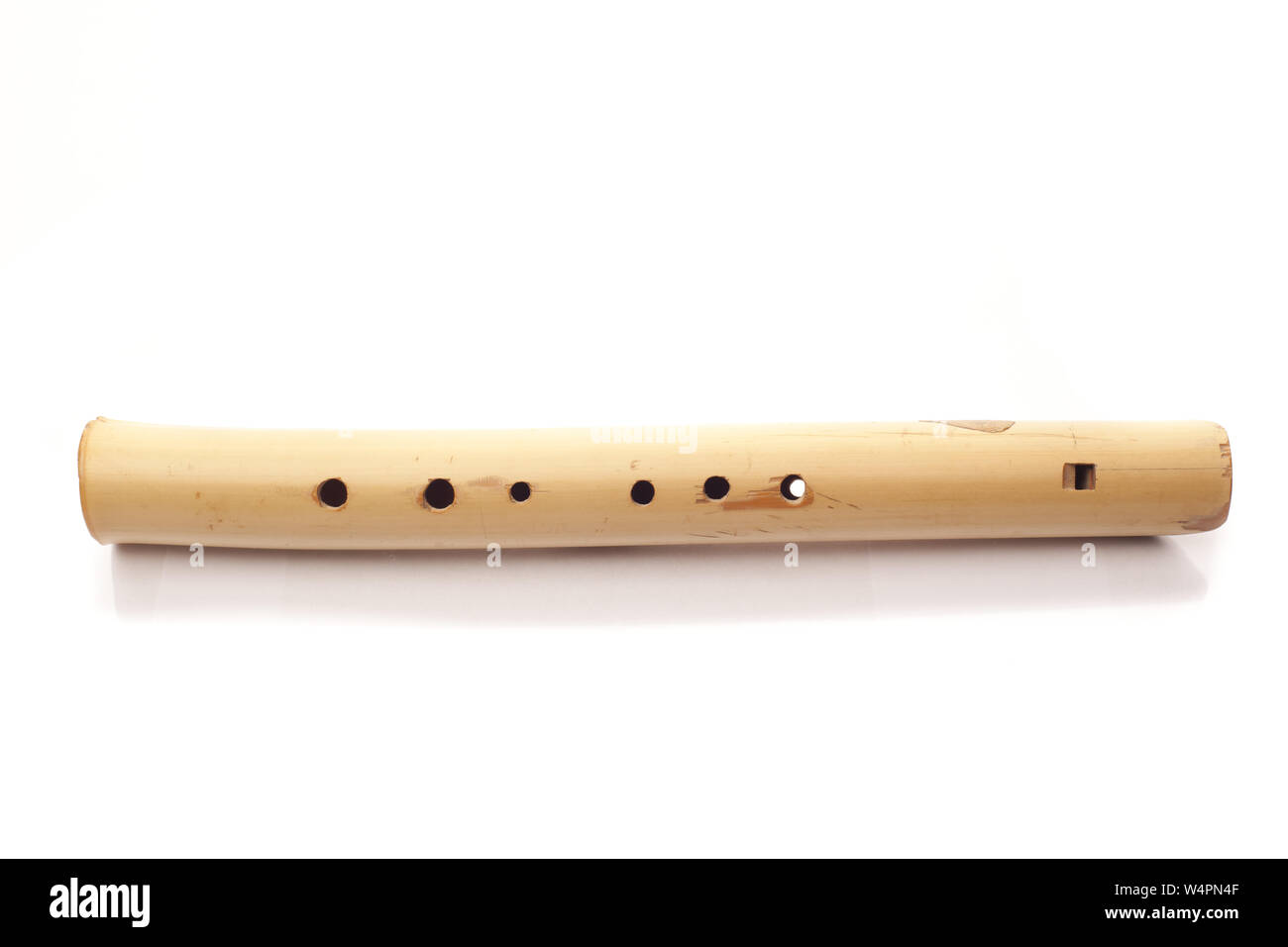 Bamboo flute isolated on white background Stock Photo - Alamy