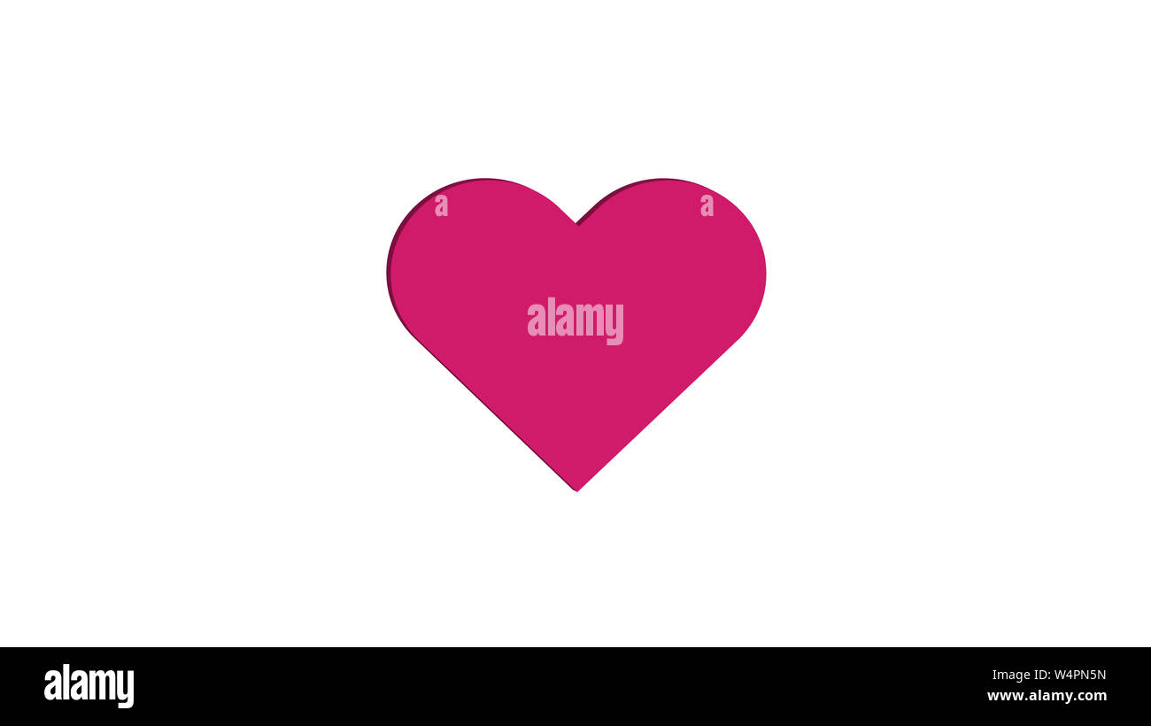 3D Purple Heart Simple Love Vector Illustration Design Big Stock Photo - Alamy