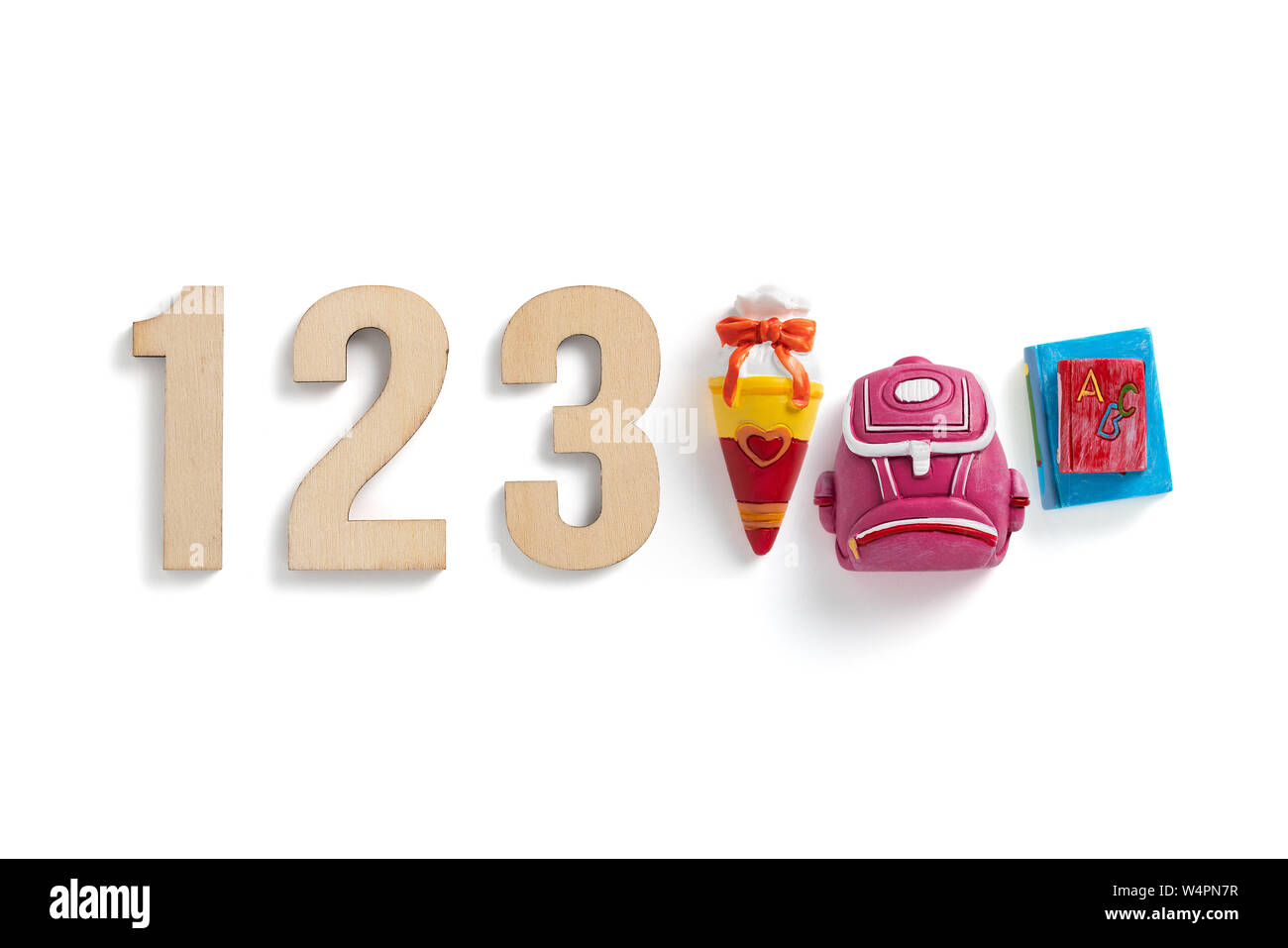wooden numbers "123" and little figures symbolizing first days of ...
