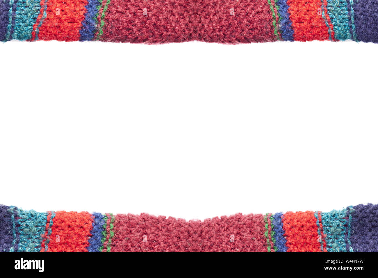 Colorfull knitted border Stock Photo - Alamy