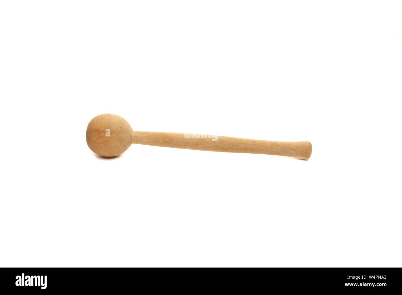 Wooden beater isolated on white background Stock Photo - Alamy