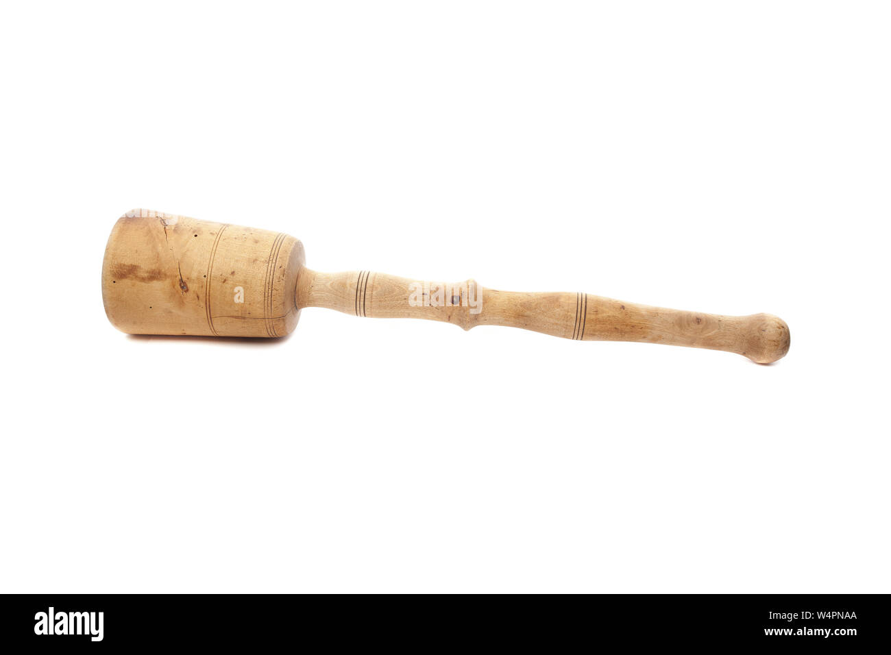 Wooden beater isolated on white background Stock Photo - Alamy
