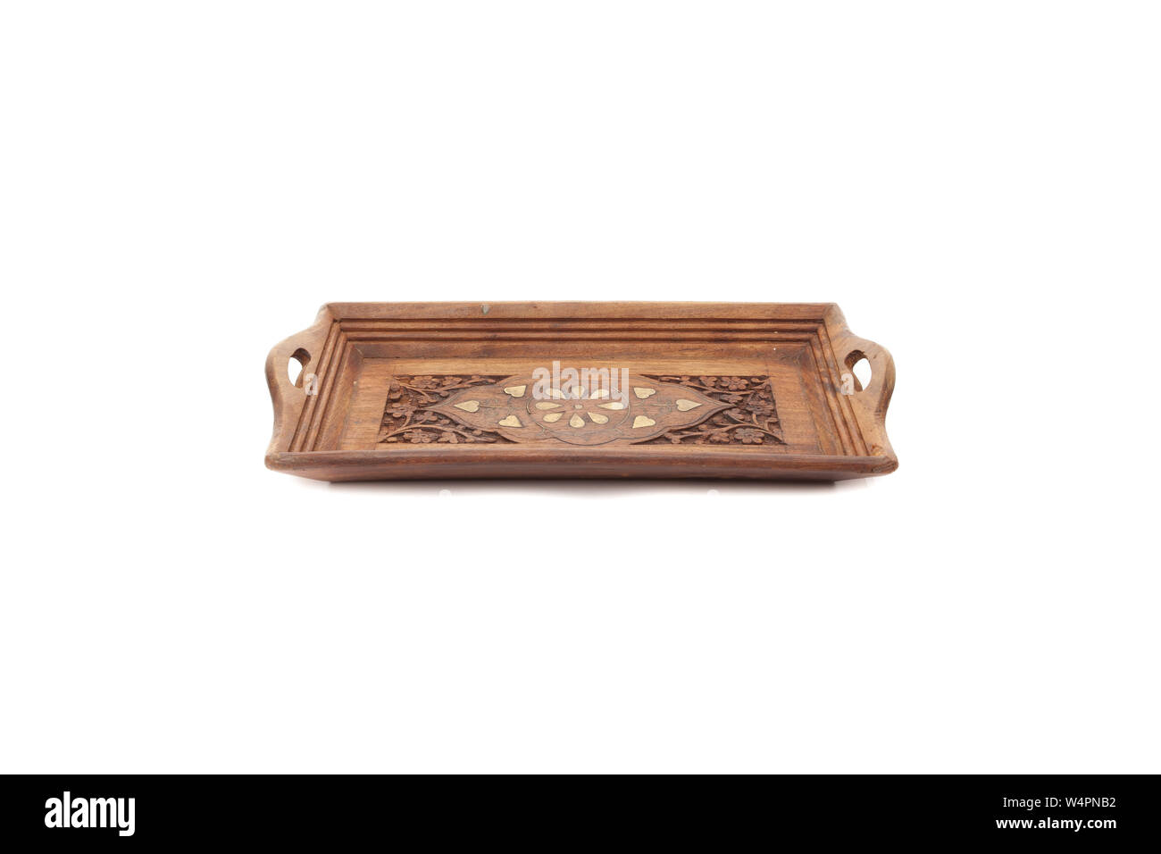 Arabic wooden tray with ornament Stock Photo - Alamy