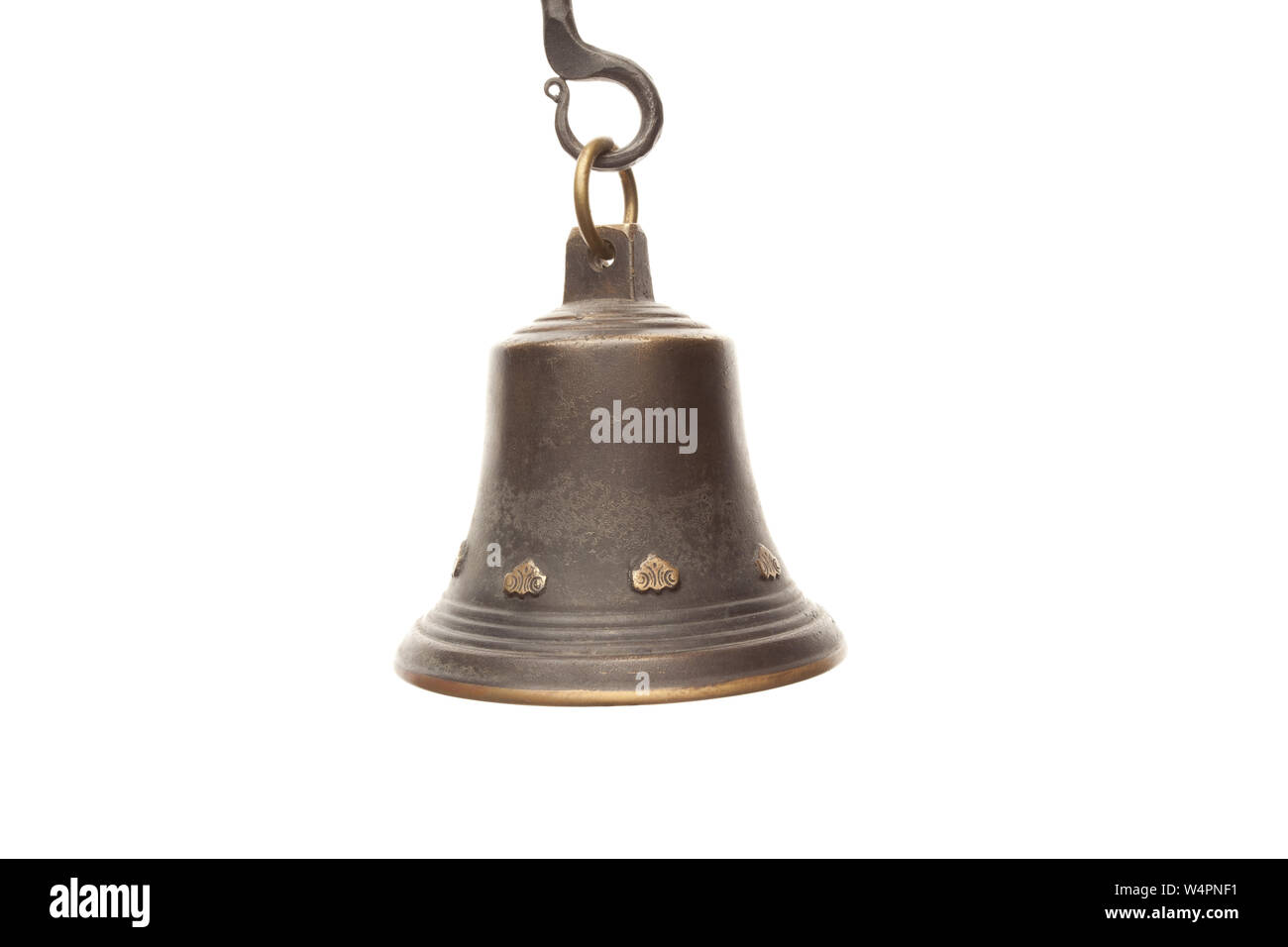 Metal bell isolated on white background Stock Photo - Alamy