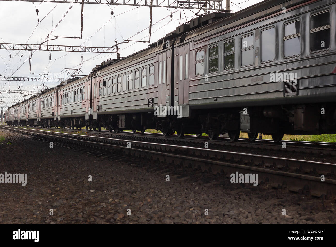 electric train transport express perspective railway Stock Photo - Alamy