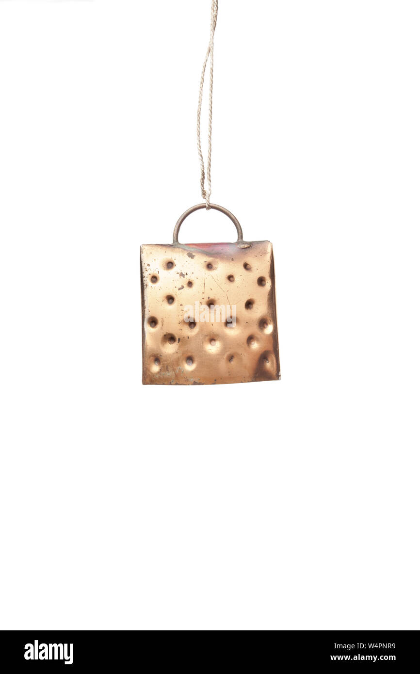 Metal bell isolated on white background Stock Photo - Alamy