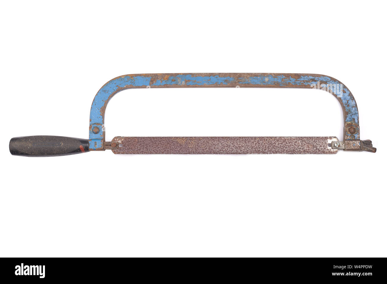 Old rusty hacksaw, isolated on white background Stock Photo - Alamy
