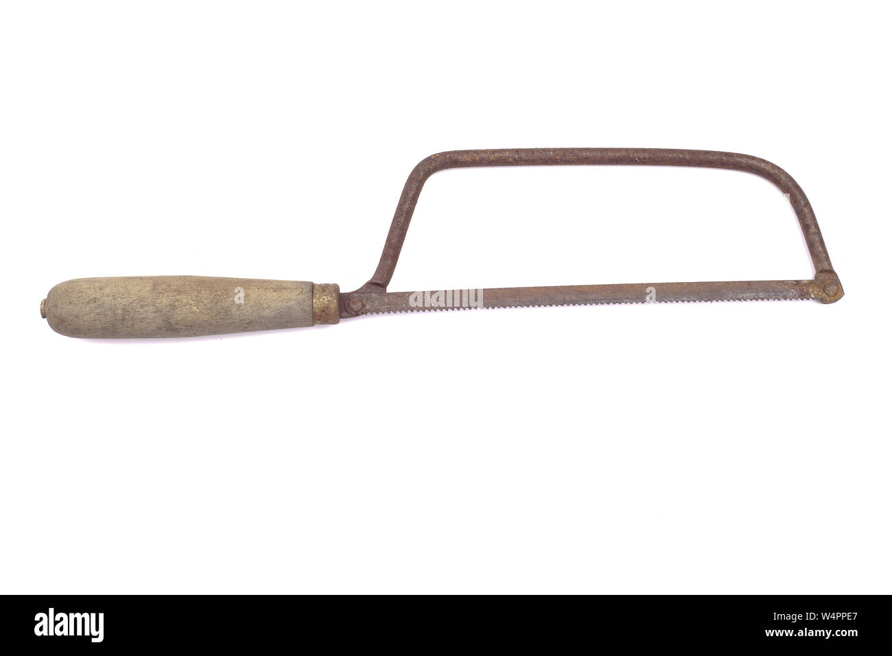 Old rusty hacksaw, isolated on white background Stock Photo - Alamy