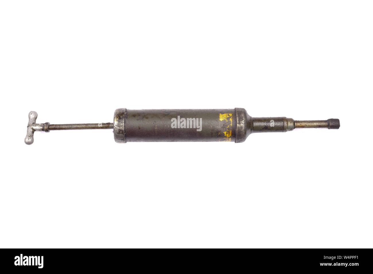 Oil syringe isolated on white background Stock Photo - Alamy
