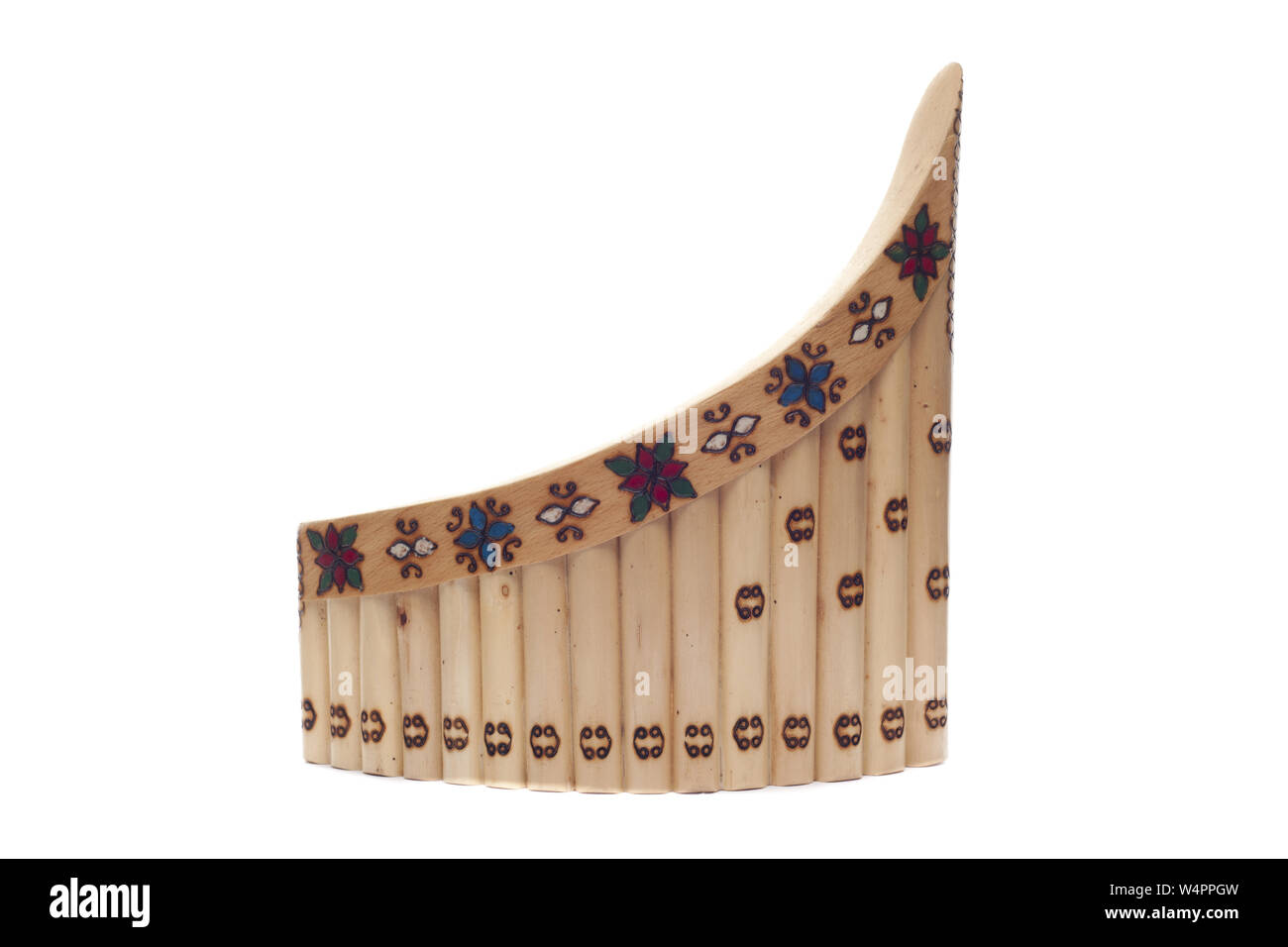 Pan flute isolated on white background Stock Photo - Alamy