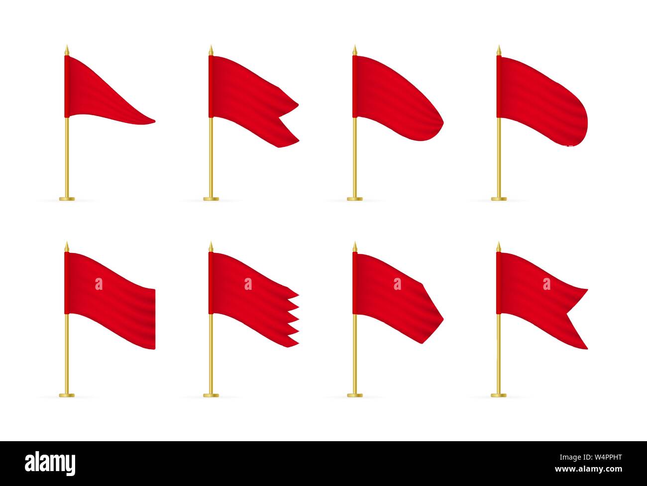 Vector empty realistic white advertising textile flags Stock Vector ...