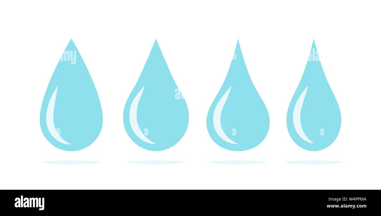 Blue water drops symbol set. Liquid drop icons Stock Vector Image & Art ...
