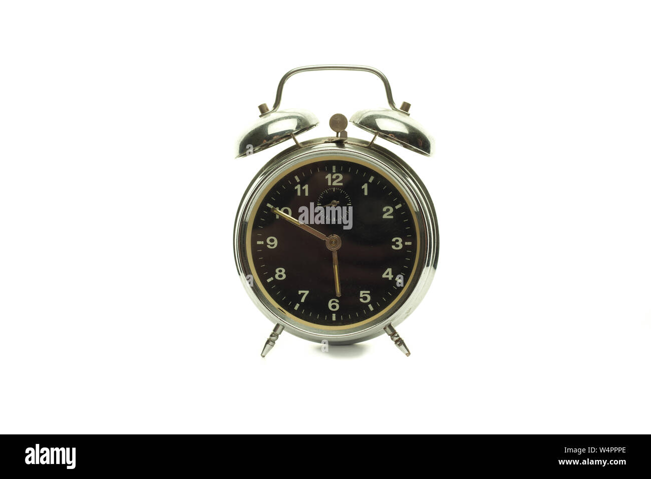 Alarm clock on white background Stock Photo - Alamy