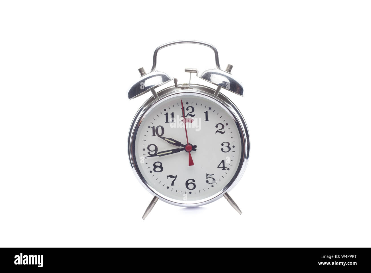 Alarm clock on white background Stock Photo - Alamy
