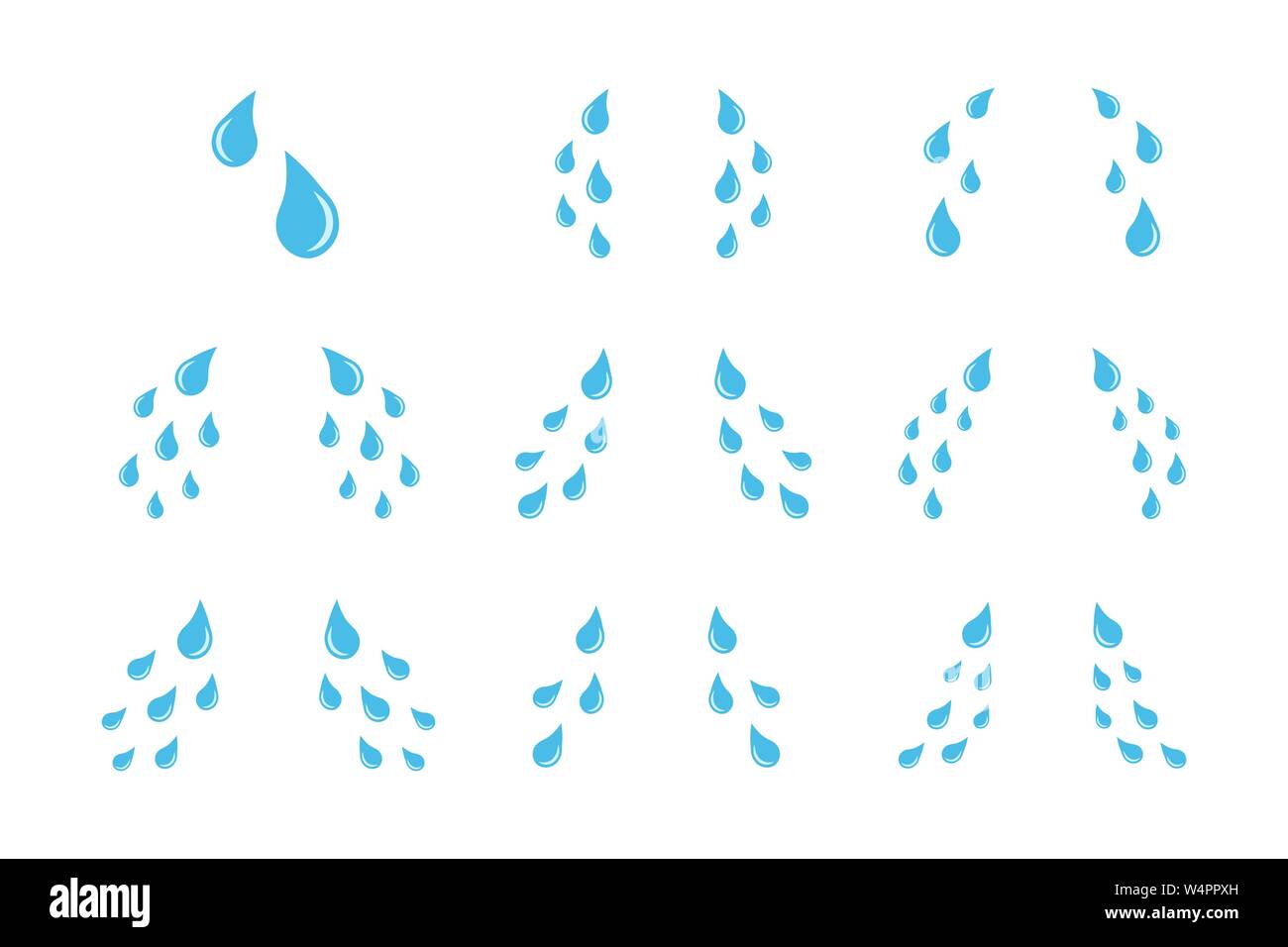 Tear drops set. Eyes crying design illustration Stock Vector Image ...
