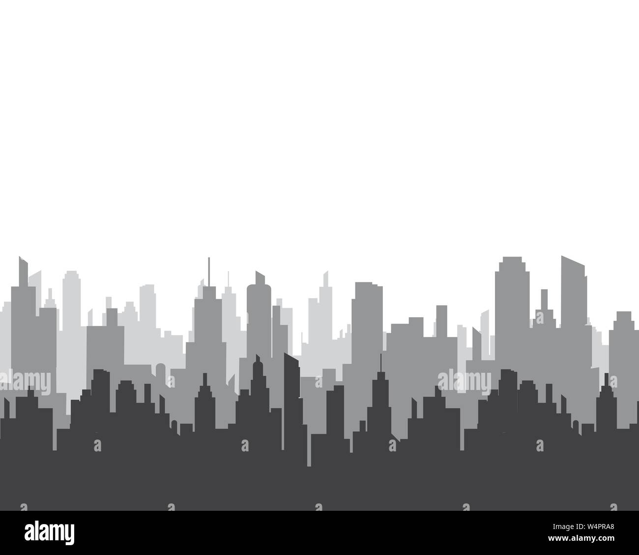 city skyline vector silhouette illustration Stock Vector Image & Art ...