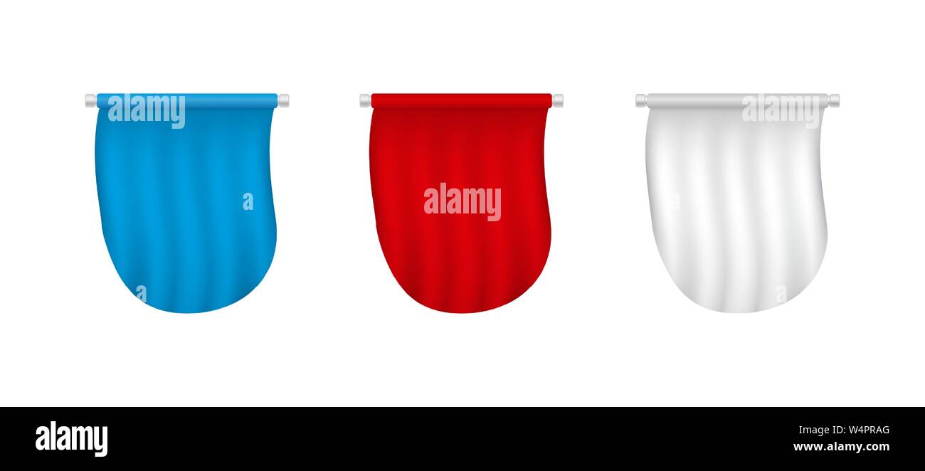 Blank banner flags set isolated hi-res stock photography and images - Alamy