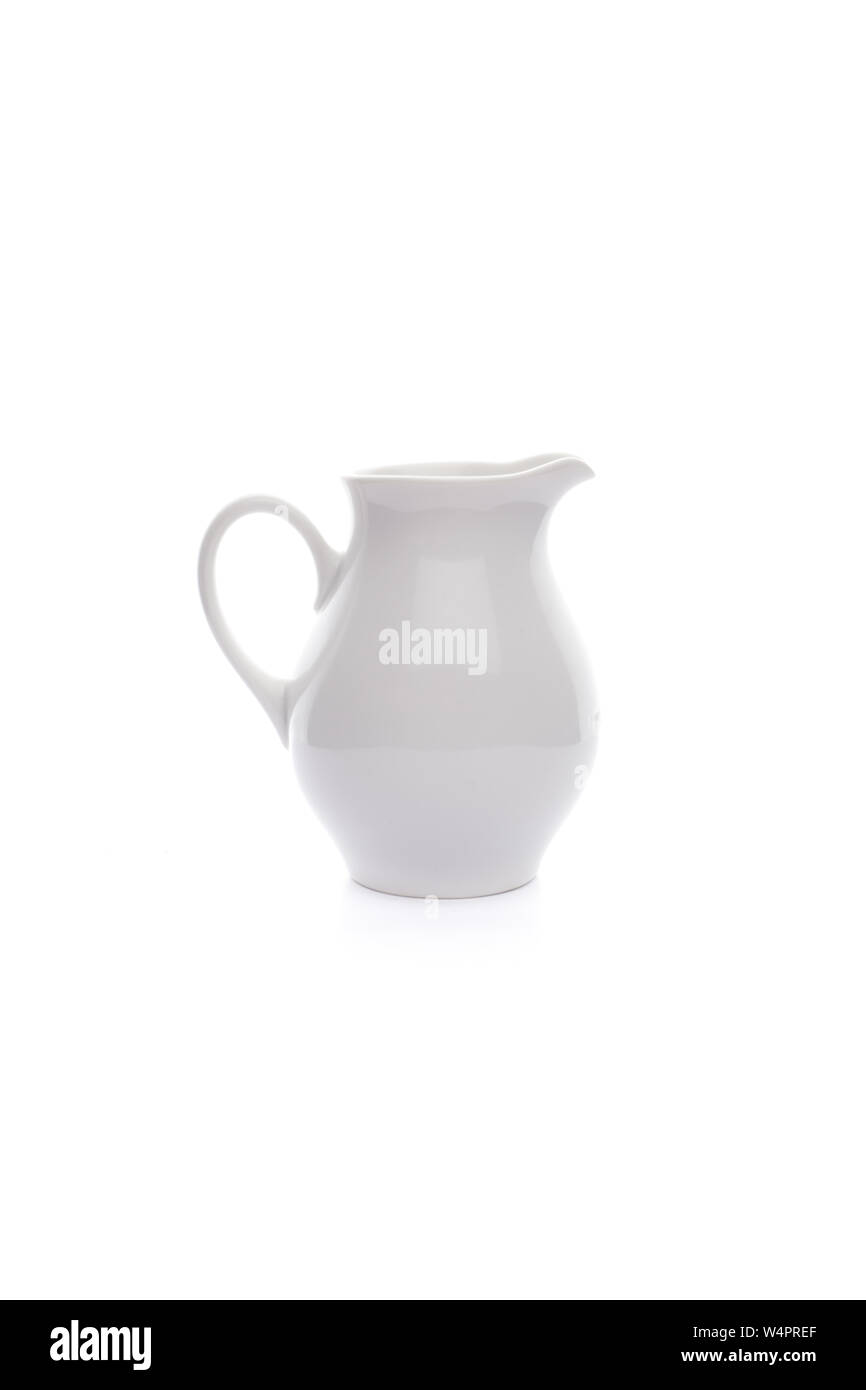 White jug isolated on white background Stock Photo - Alamy