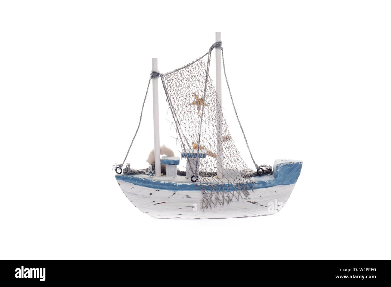 Model of ship isolated on white Stock Photo - Alamy