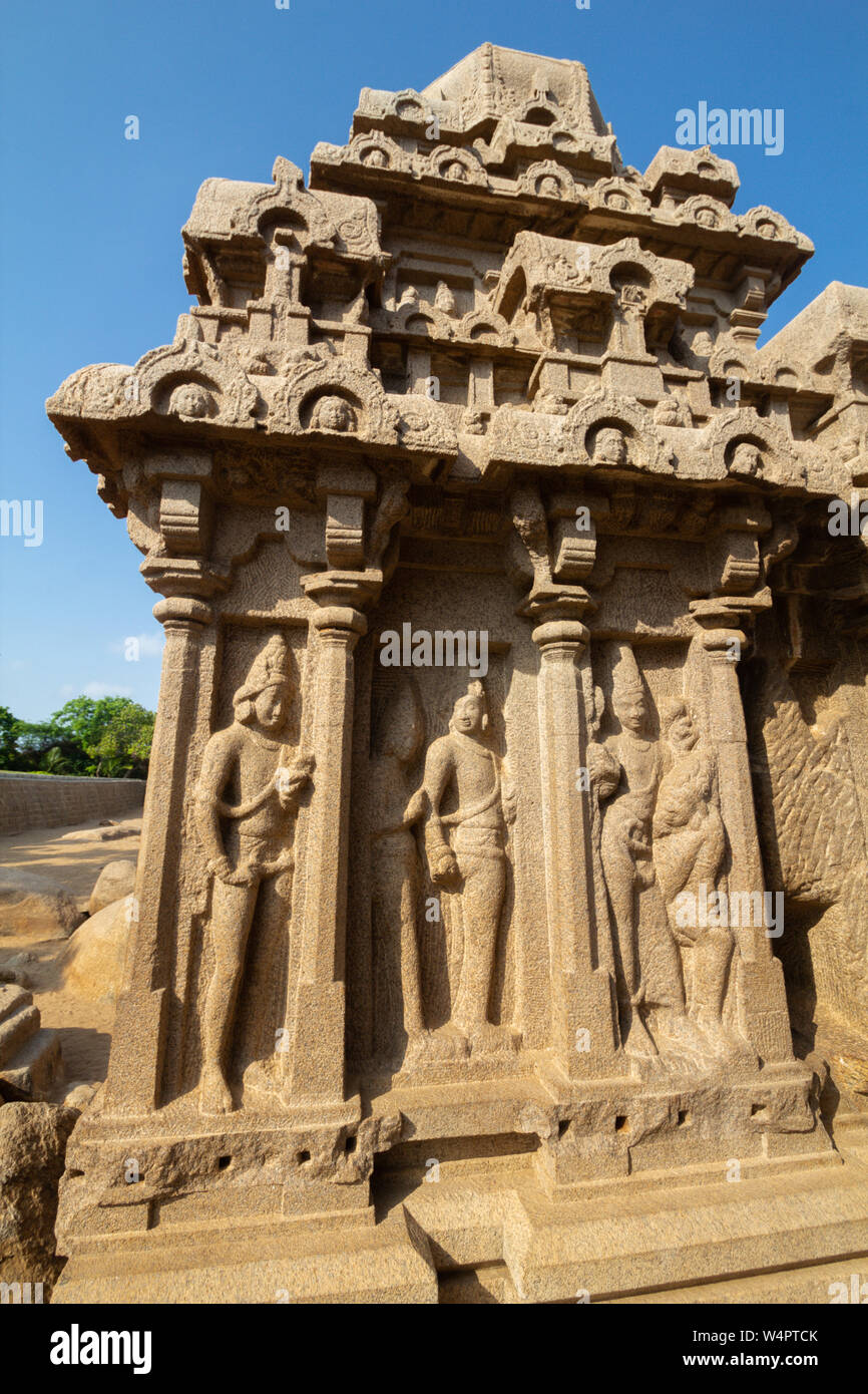 Five Ratha, Mamallapuram (Mahabalipuram), Detail On Arjuna Ratha ...