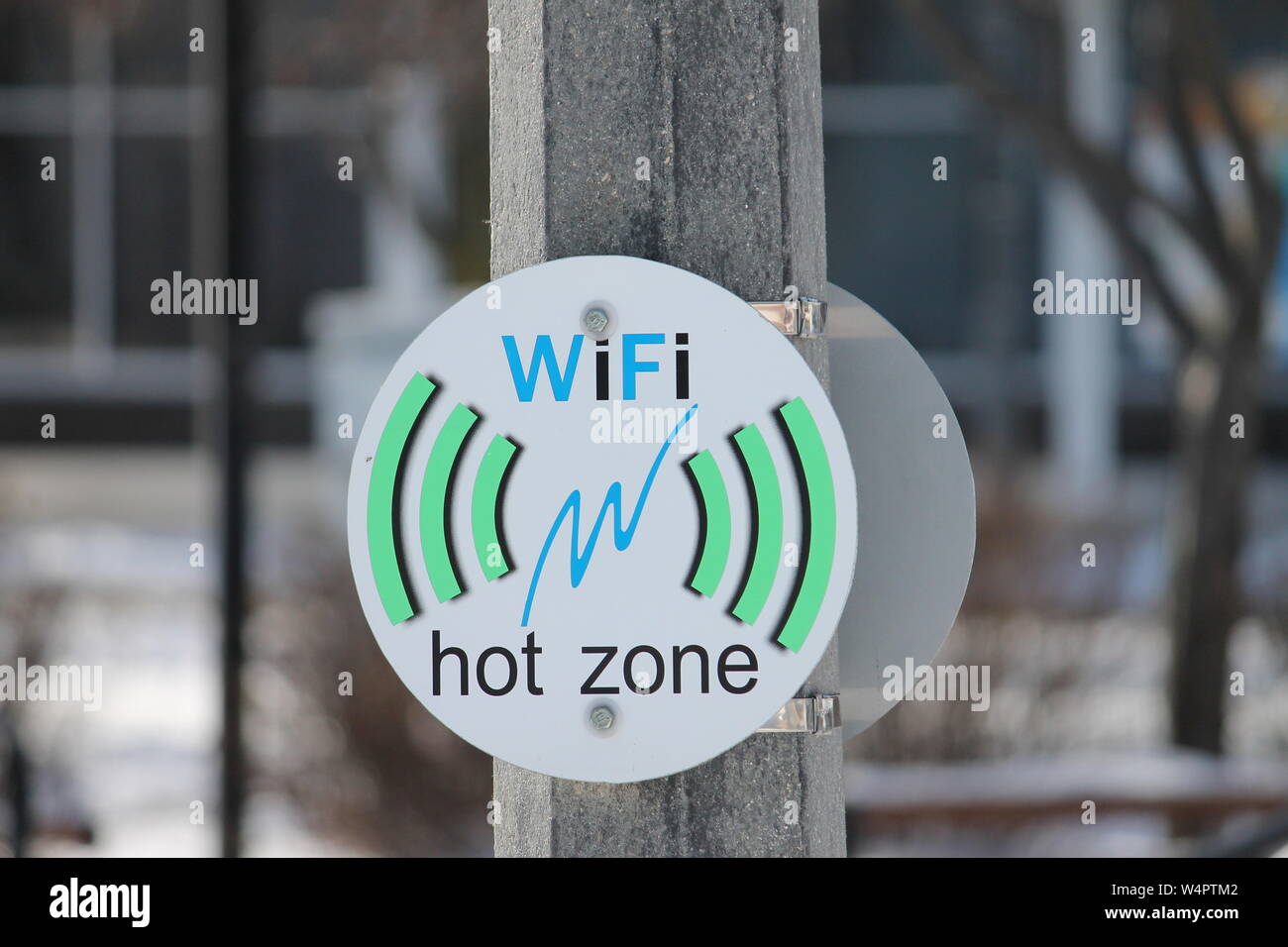 symbol and label Wifi hot zone Stock Photo - Alamy