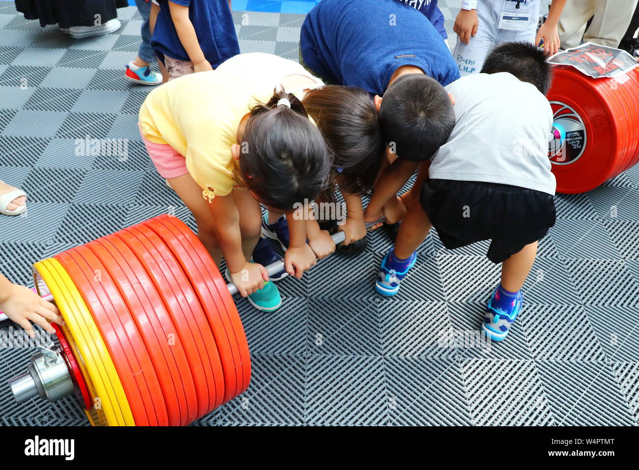 Tokyo, Japan. 24th July, 2019. Tokyo 2020 "Let's 55 (Go! Go!)" event ...