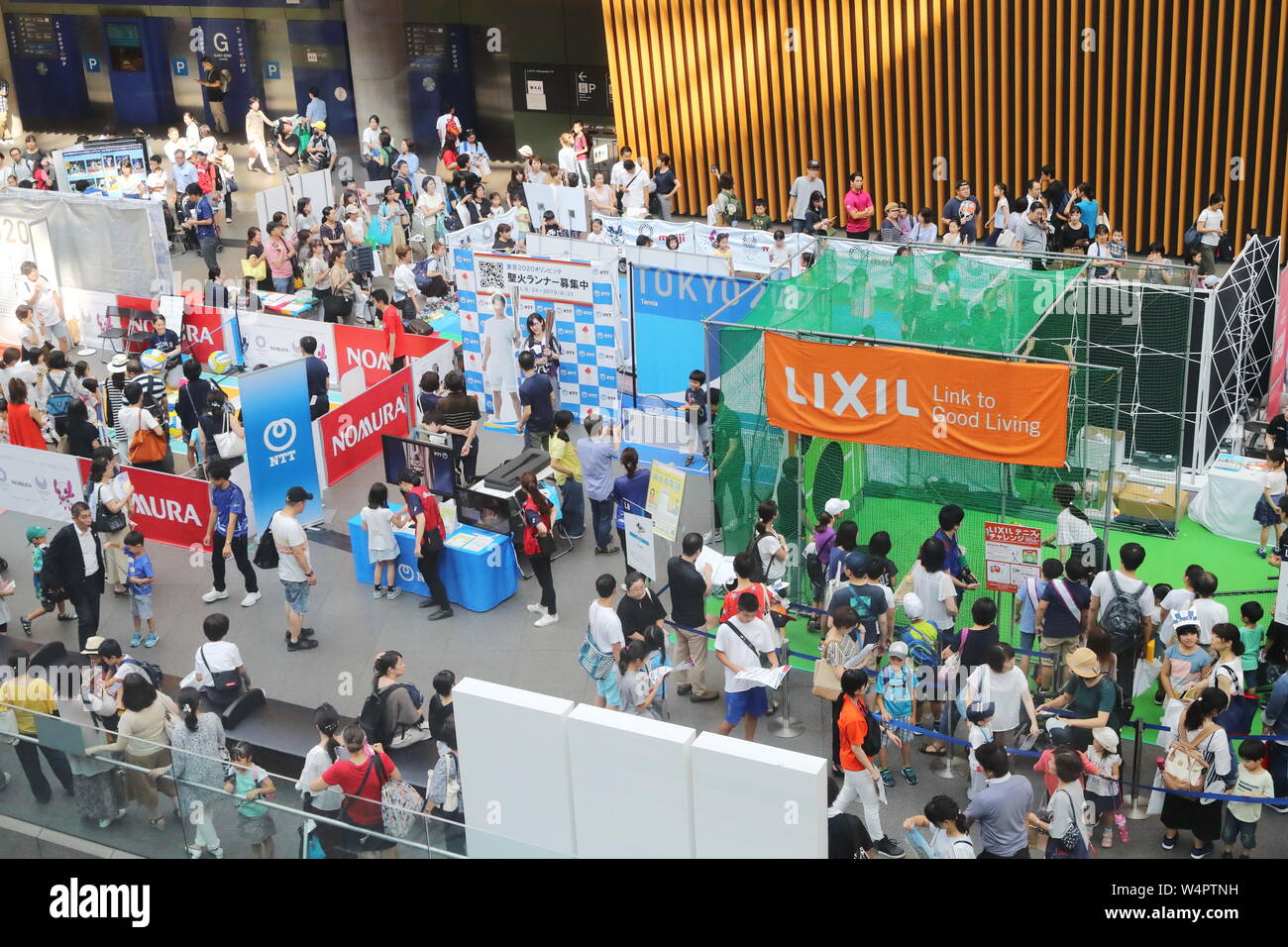 Tokyo, Japan. 24th July, 2019. Tokyo 2020 "Let's 55 (Go! Go!)" event ...