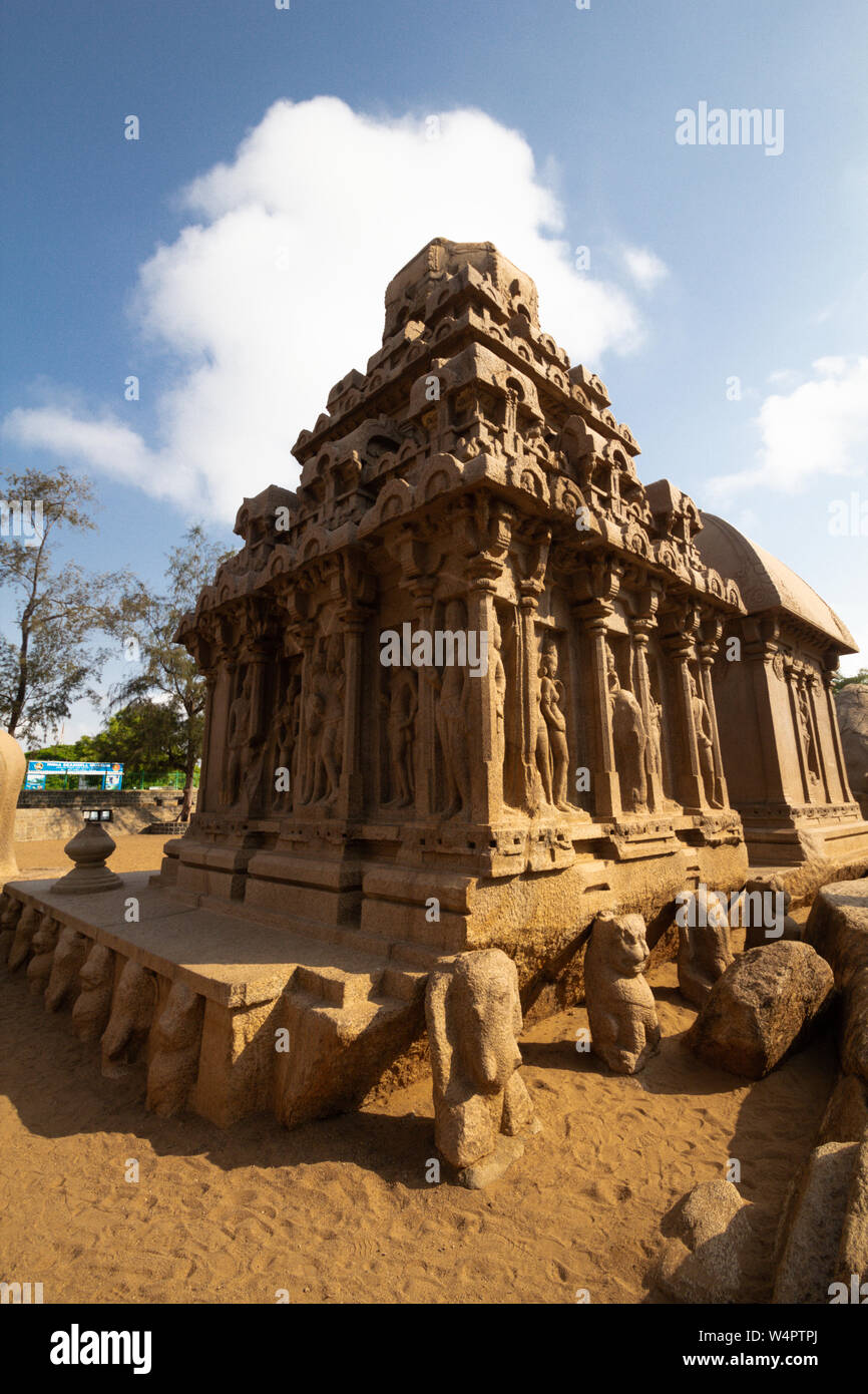Five Ratha, Mamallapuram (Mahabalipuram), Detail On Arjuna Ratha ...