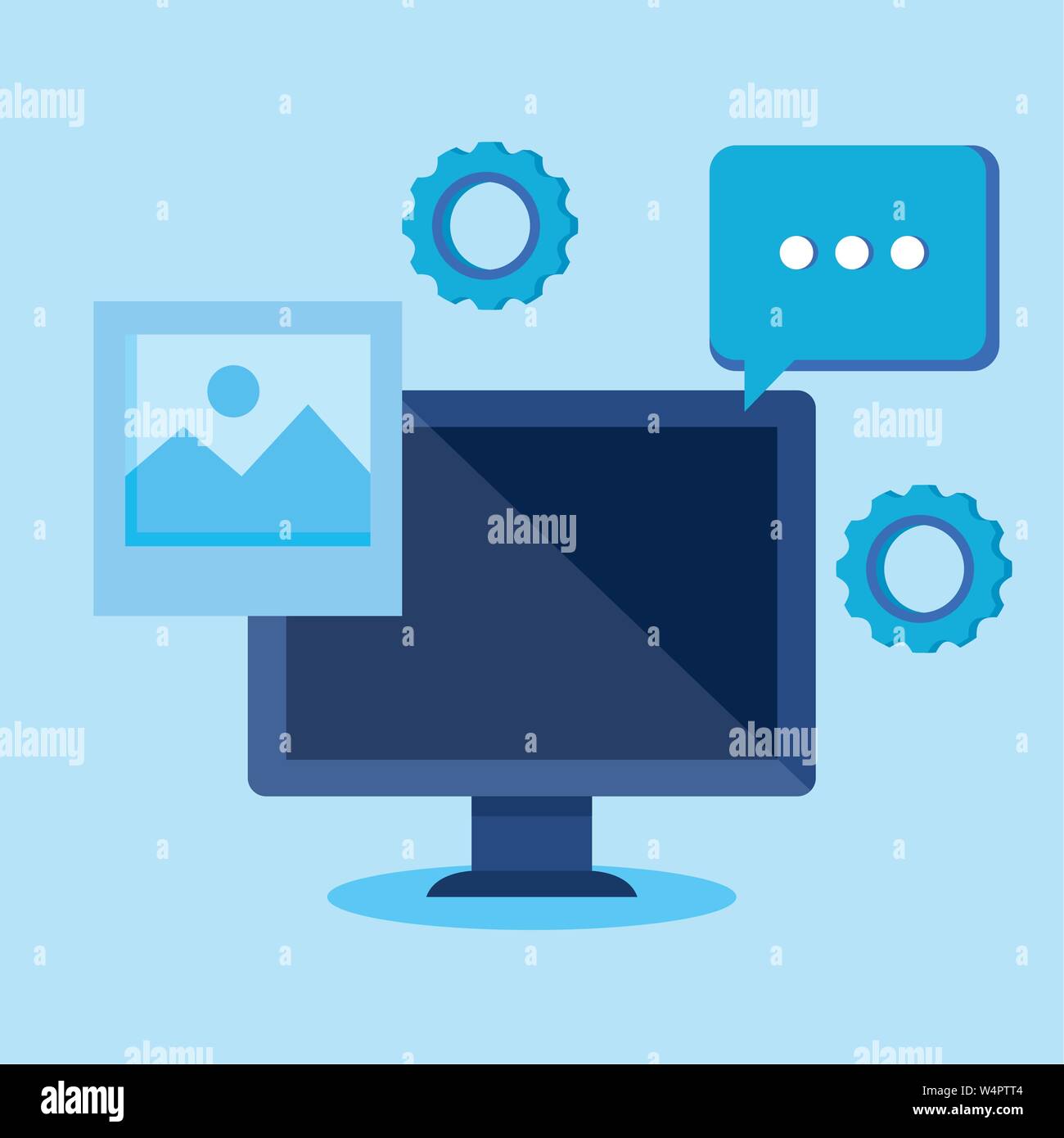 Computer documents gears hi-res stock photography and images - Alamy