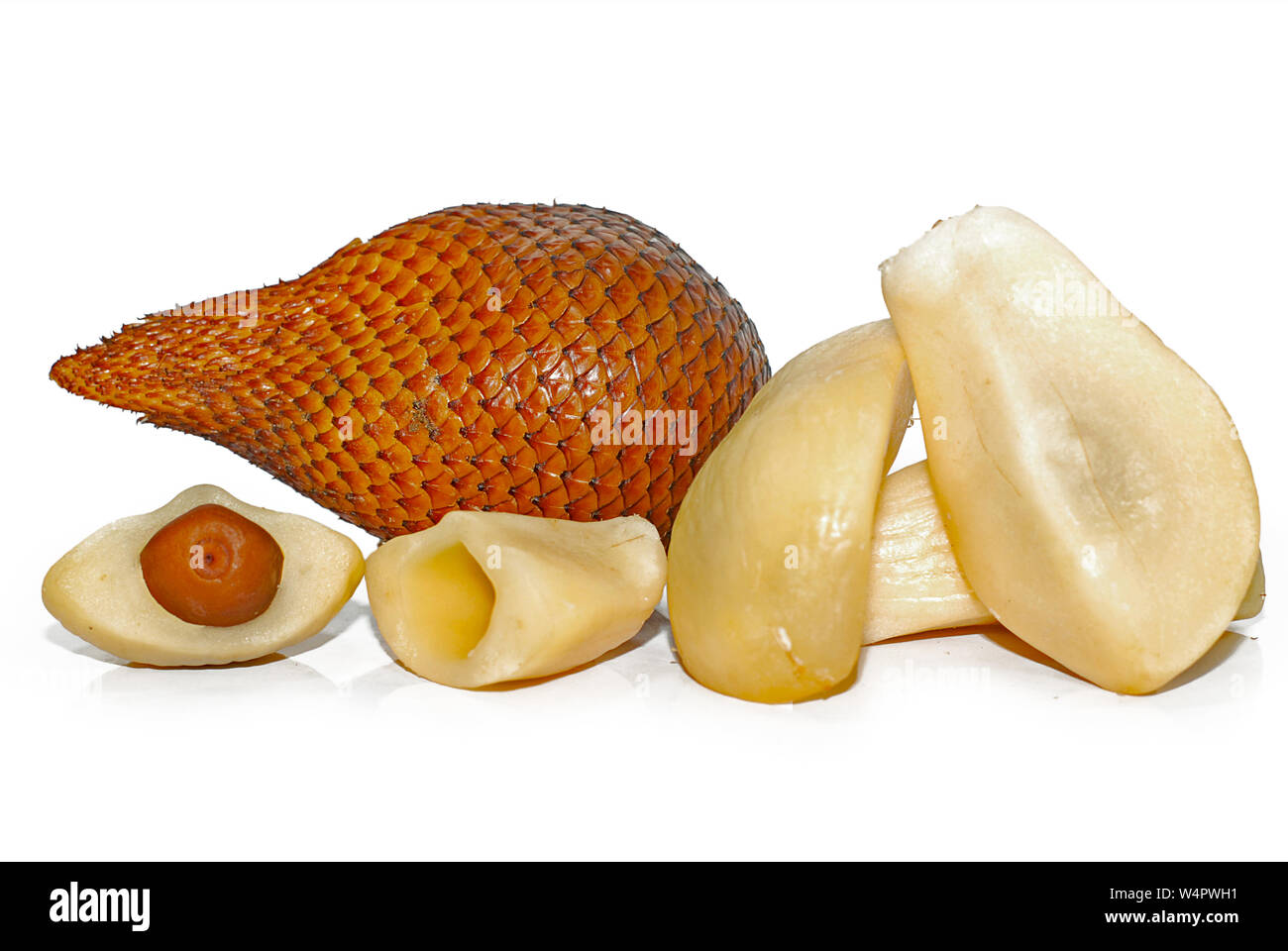 Snake skin fruit on white background Stock Photo - Alamy