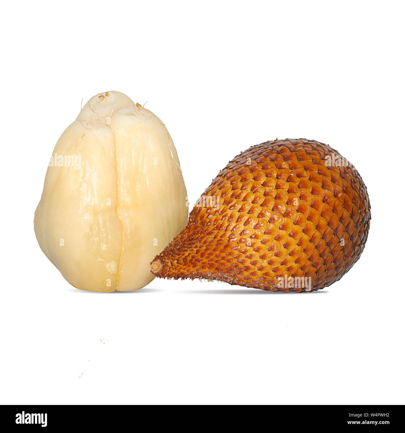 Snake skin fruit on white background Stock Photo - Alamy