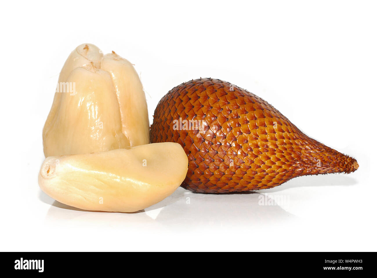 Snake skin fruit on white background Stock Photo - Alamy