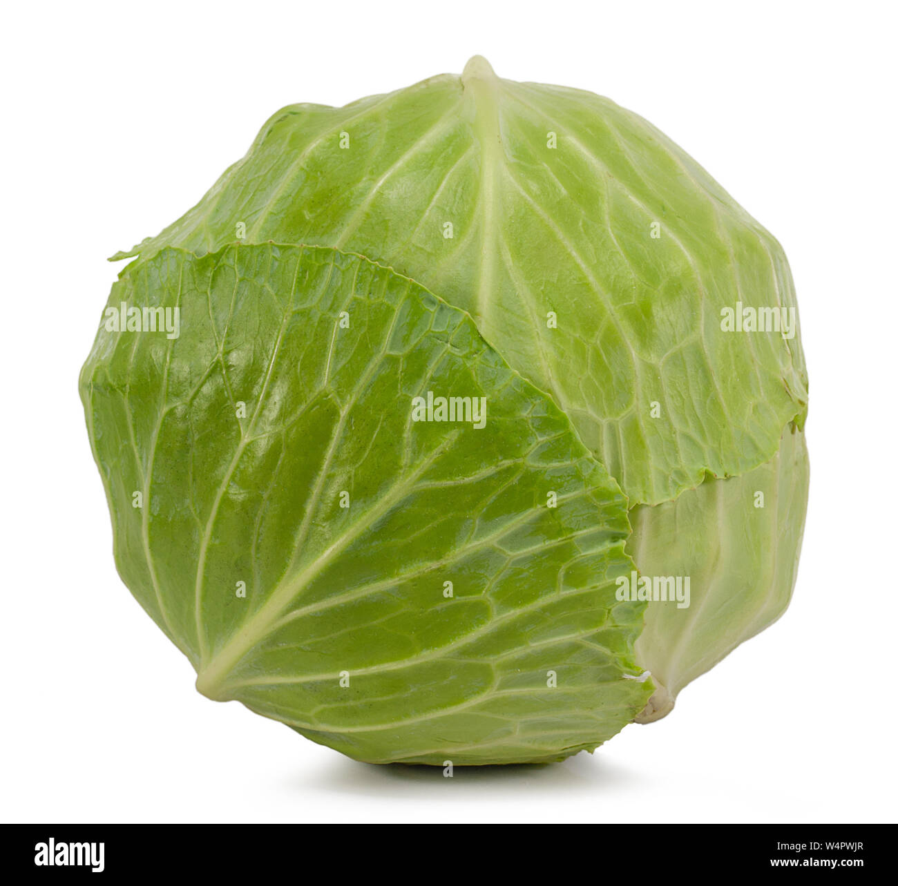 Green cabbage isolated on white background Stock Photo - Alamy