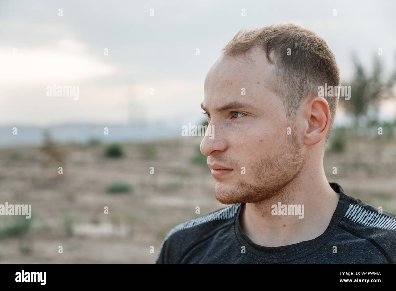 Blond gorgeous young man portrait hi-res stock photography and images ...