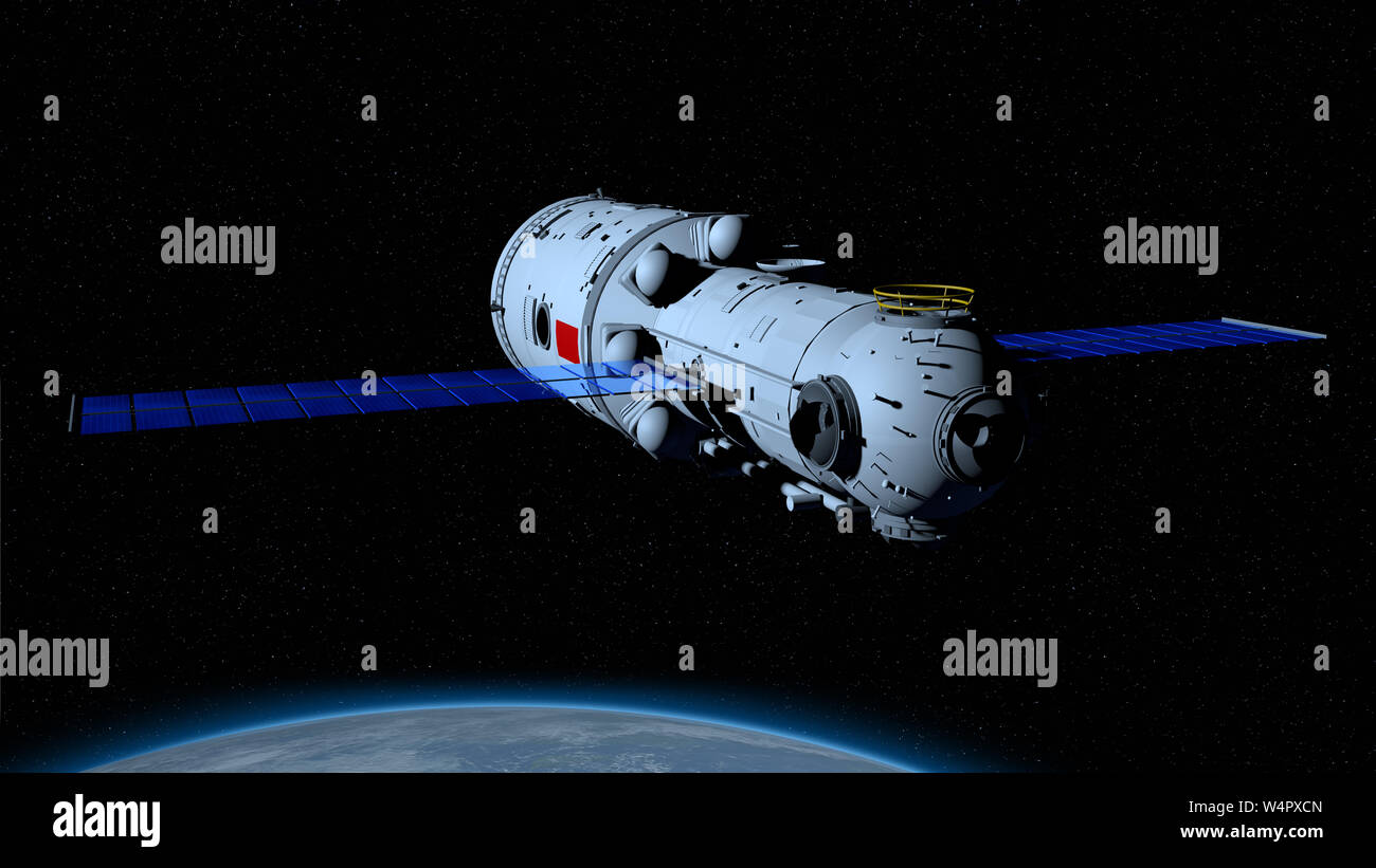 3D model of the TIANHE core module of the TIANGONG 3 - Chinese space ...