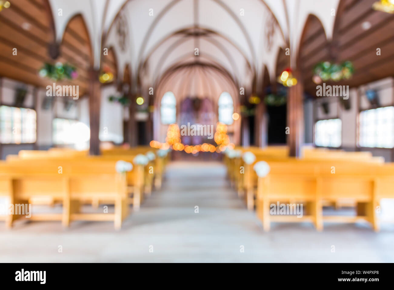 Church interior blur abstract background hi-res stock photography and ...
