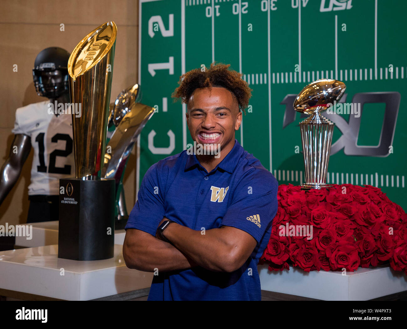 Hollywood, CA. 24th July, 2019. Washington Huskies defensive back Myles ...