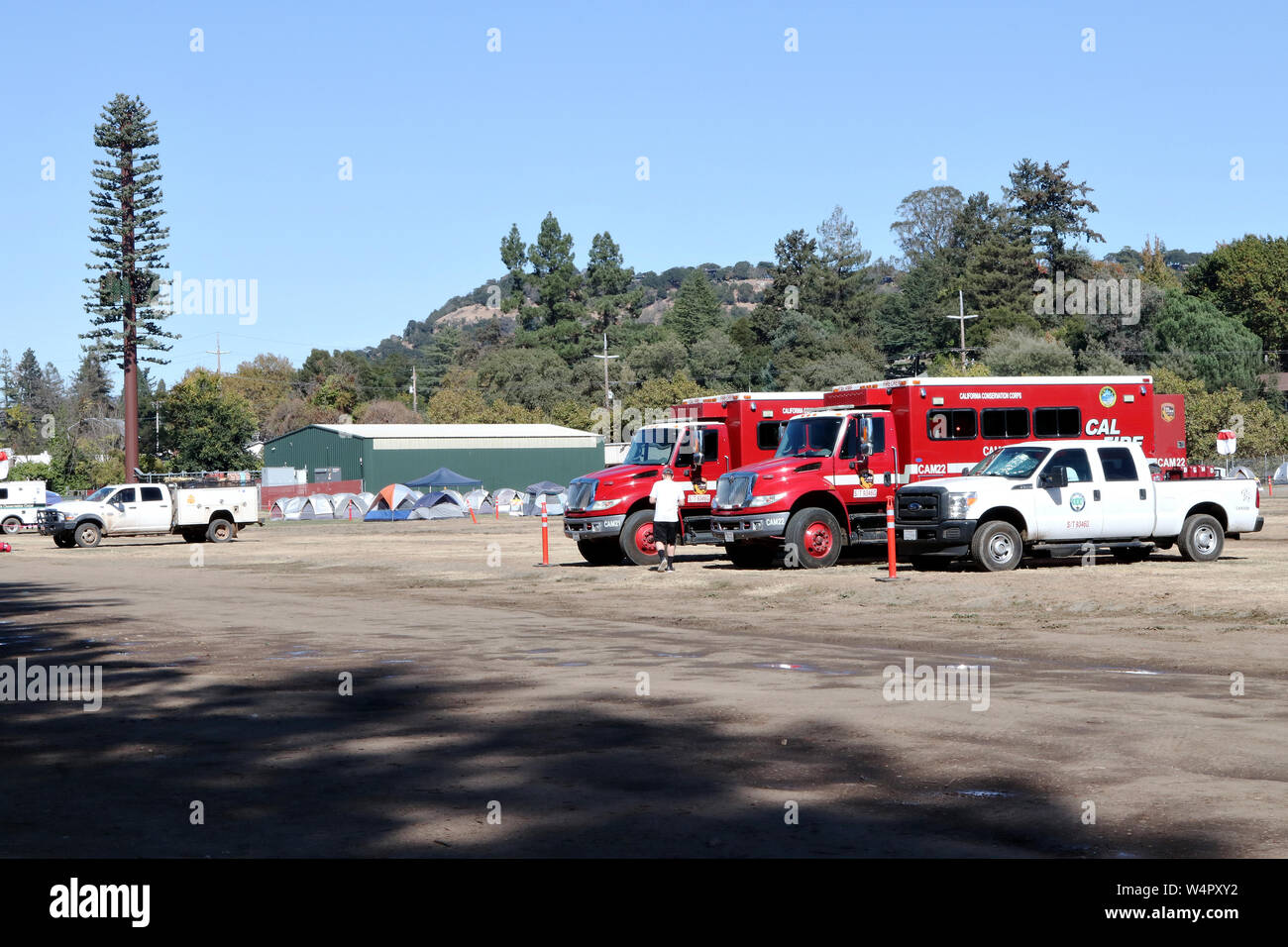 Cal Fire Base Camp in Napa, California Stock Photo - Alamy