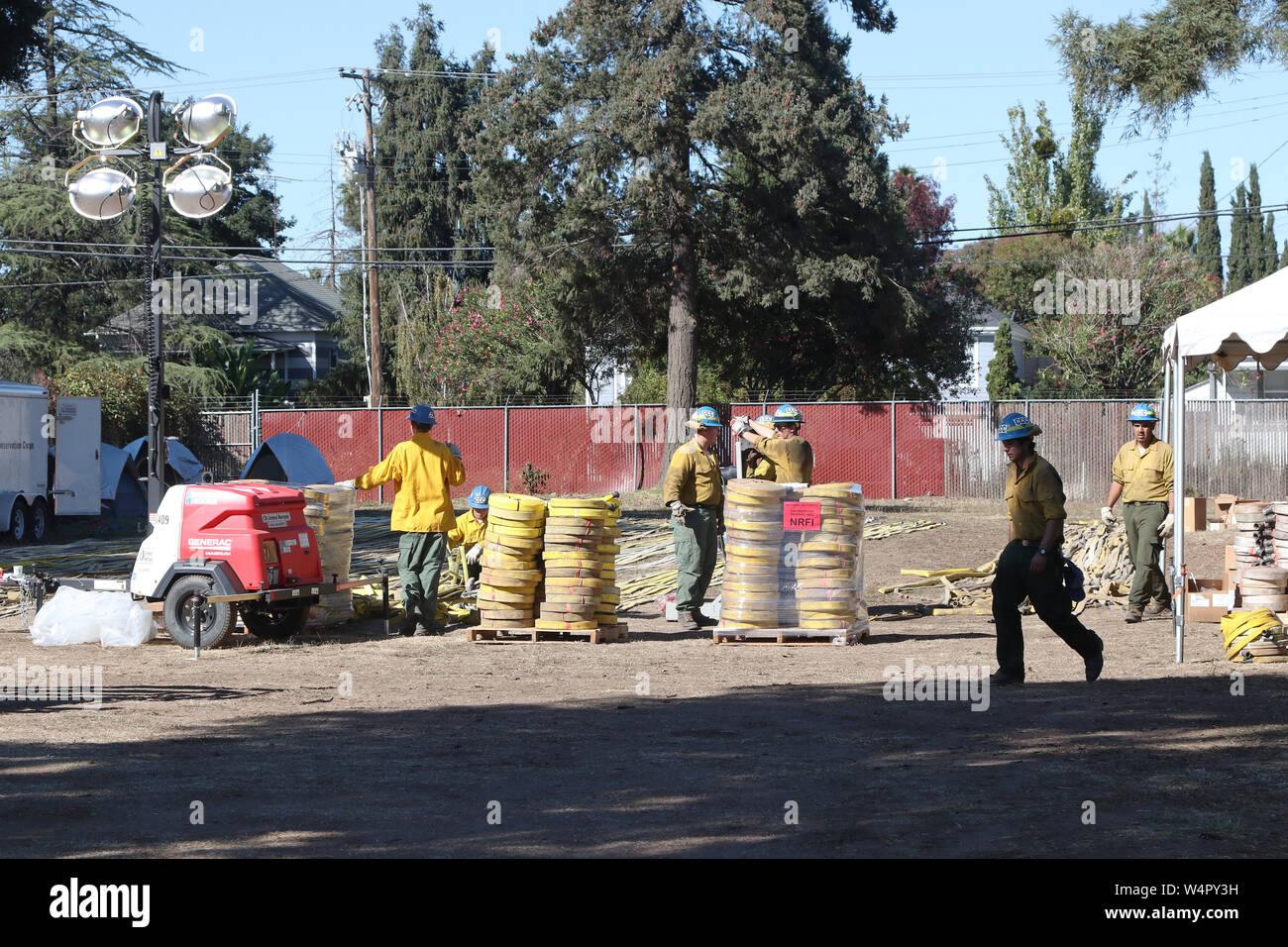 Cal Fire Base Camp in Napa, California Stock Photo - Alamy