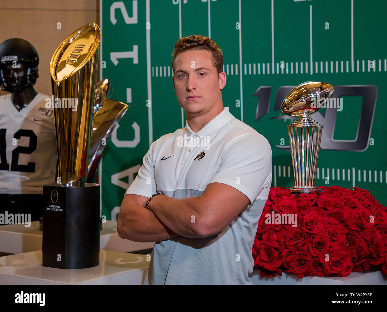 Hollywood, CA. 24th July, 2019. Colorado Buffaloes linebacker Nate ...