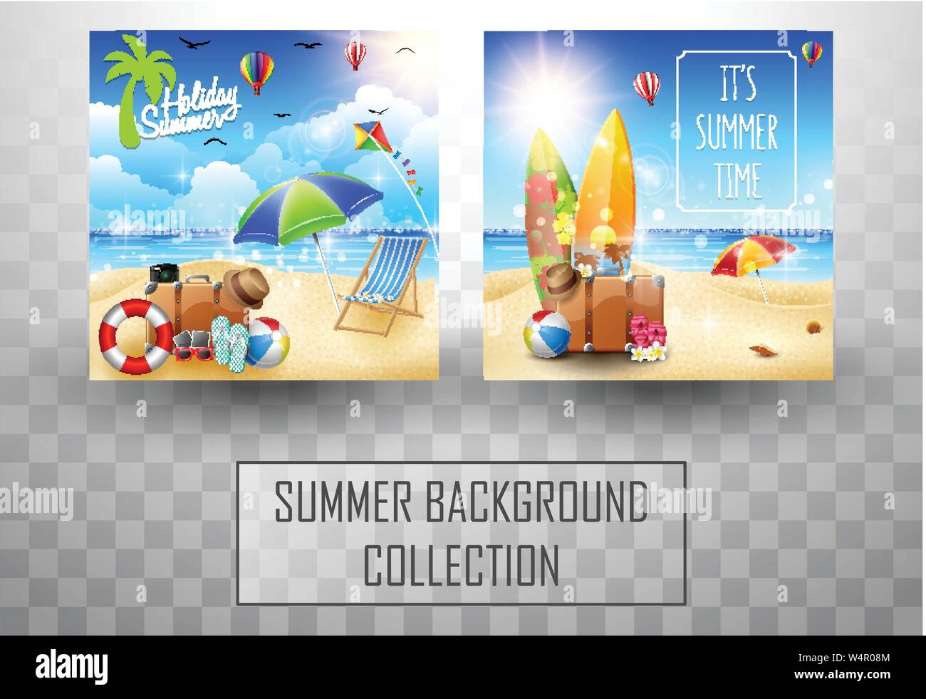 Beautiful summer beach background collections Stock Vector Image & Art ...