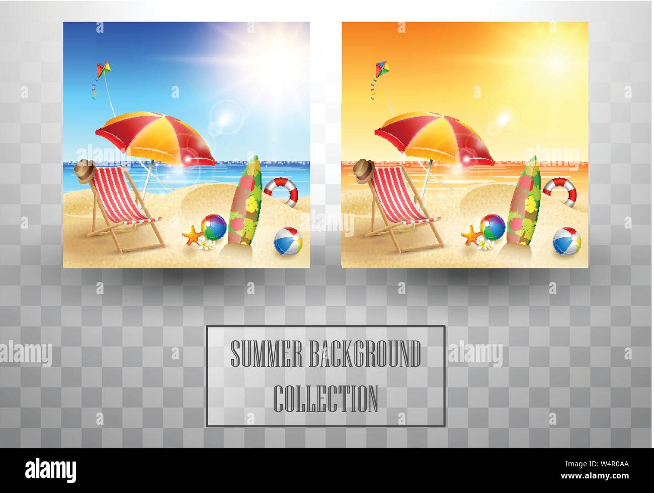 Beautiful summer beach background collections Stock Vector Image & Art ...