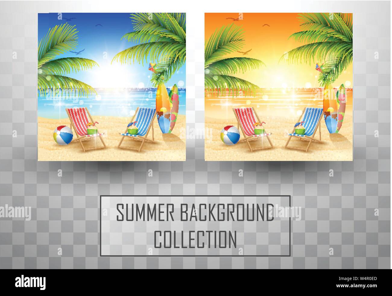 Beautiful summer beach background collections Stock Vector Image & Art ...