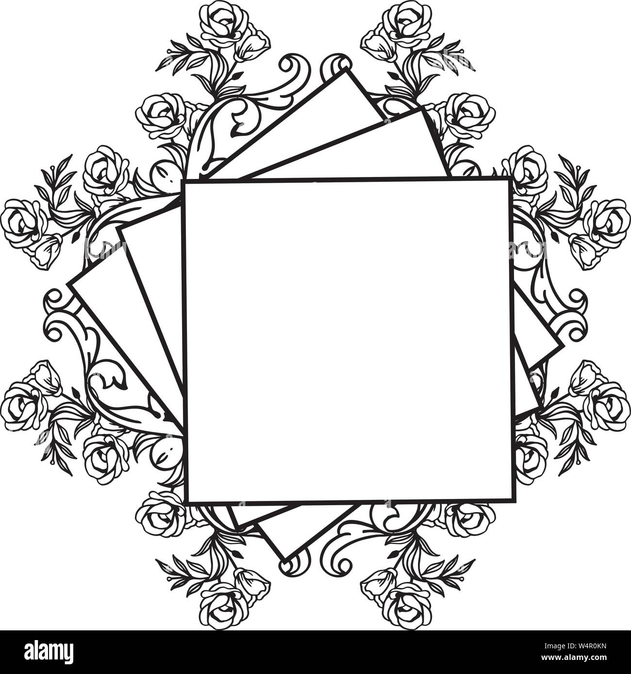 Template of card, various shape frame, for design banners, poster ...