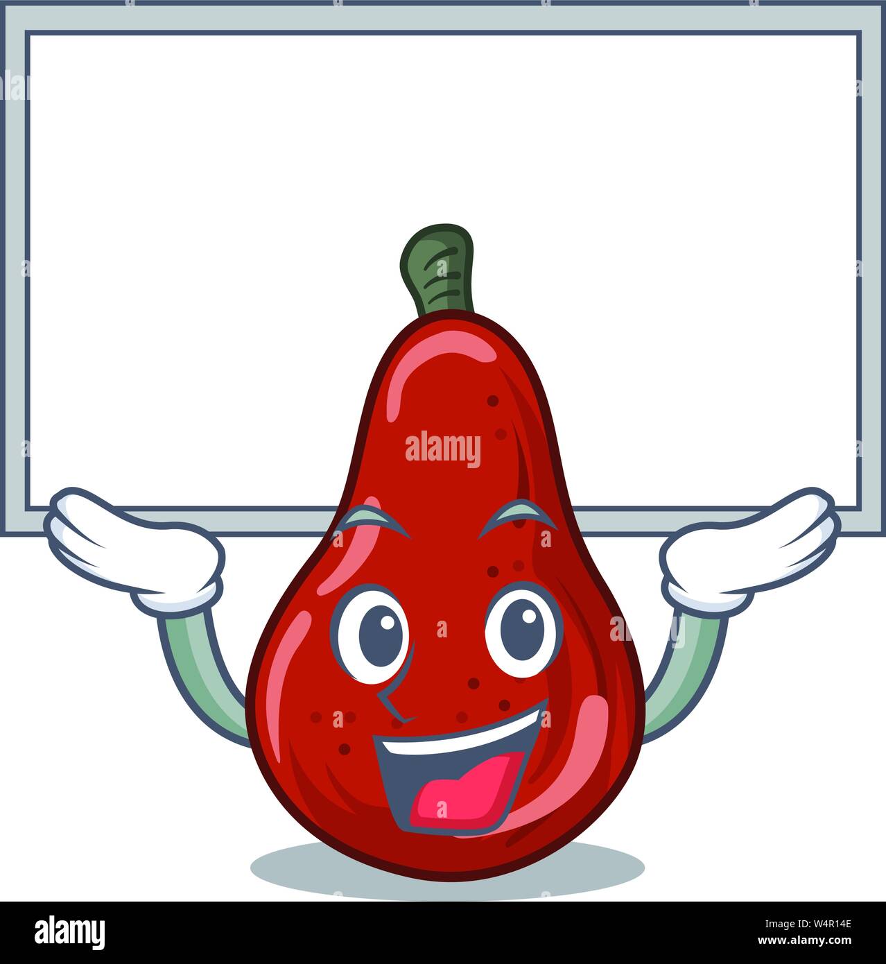 Up board red pears in the character shape vector illustration Stock ...