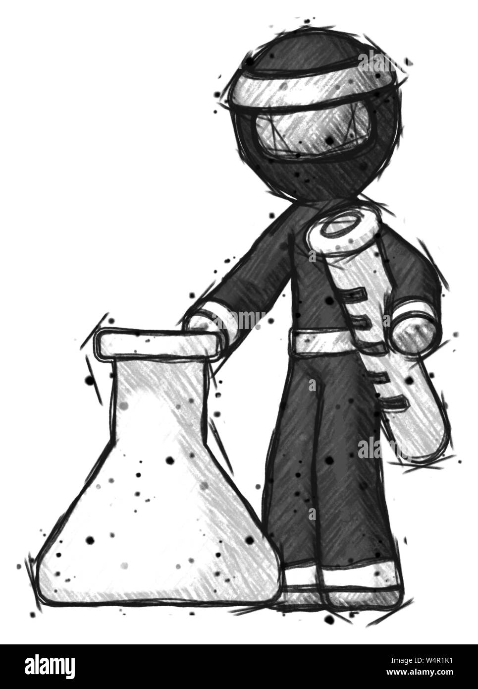 Black line laboratory glassware beaker hi-res stock photography and ...