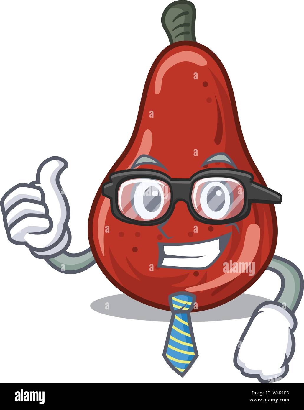 Businessman red pears in a cartoon basket vector illustration Stock ...