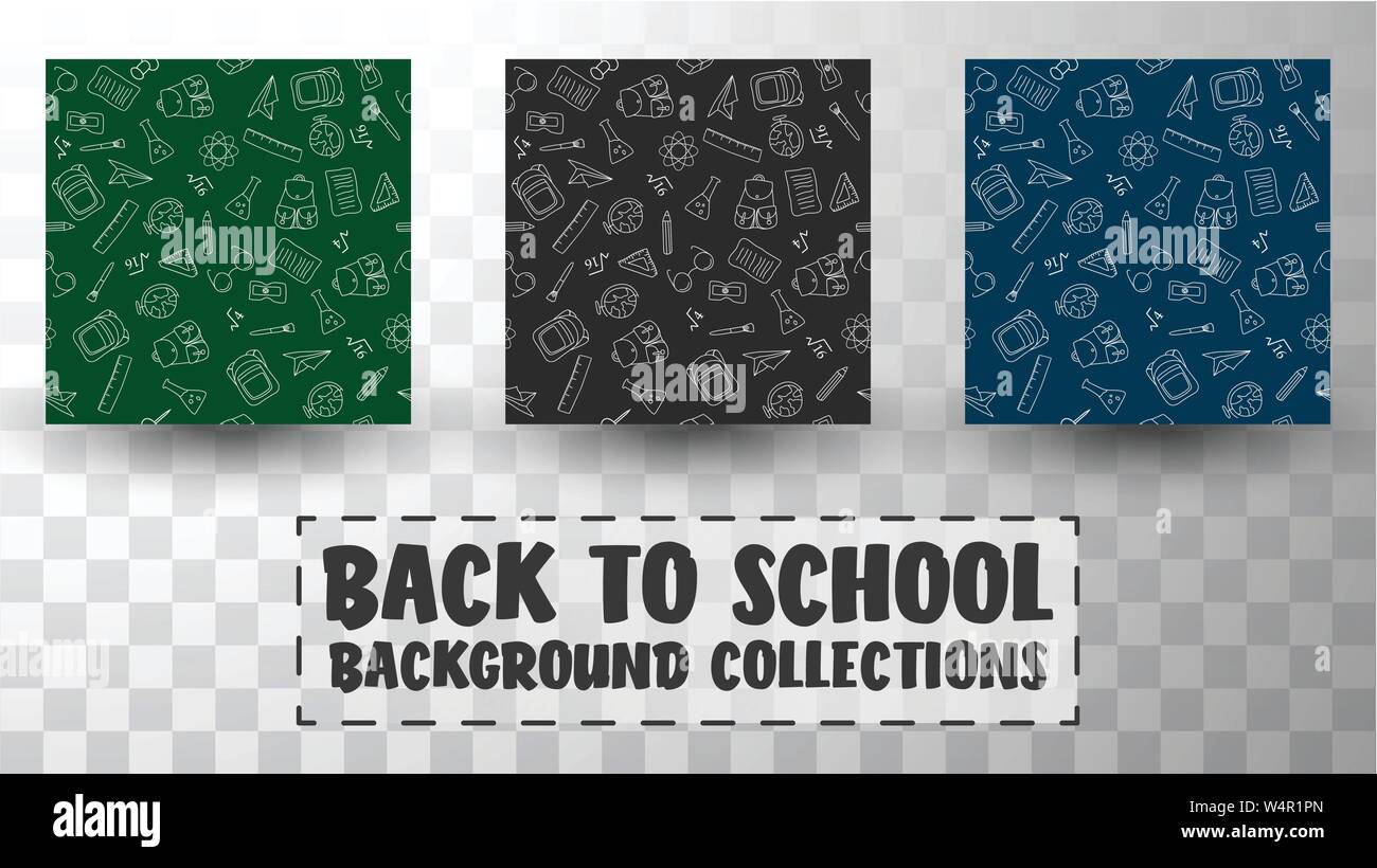 Back to school doodles in chalkboard background collections Stock ...