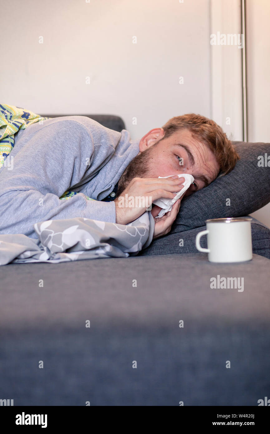 Sickness laying hi-res stock photography and images - Alamy
